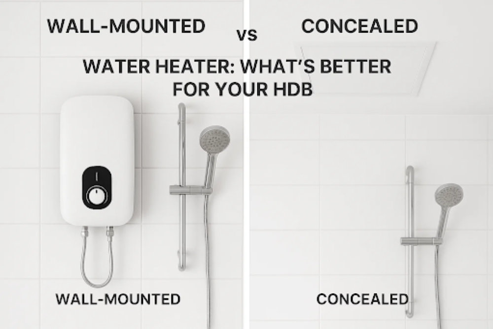 Wall-Mounted vs Concealed Water Heater for HDB